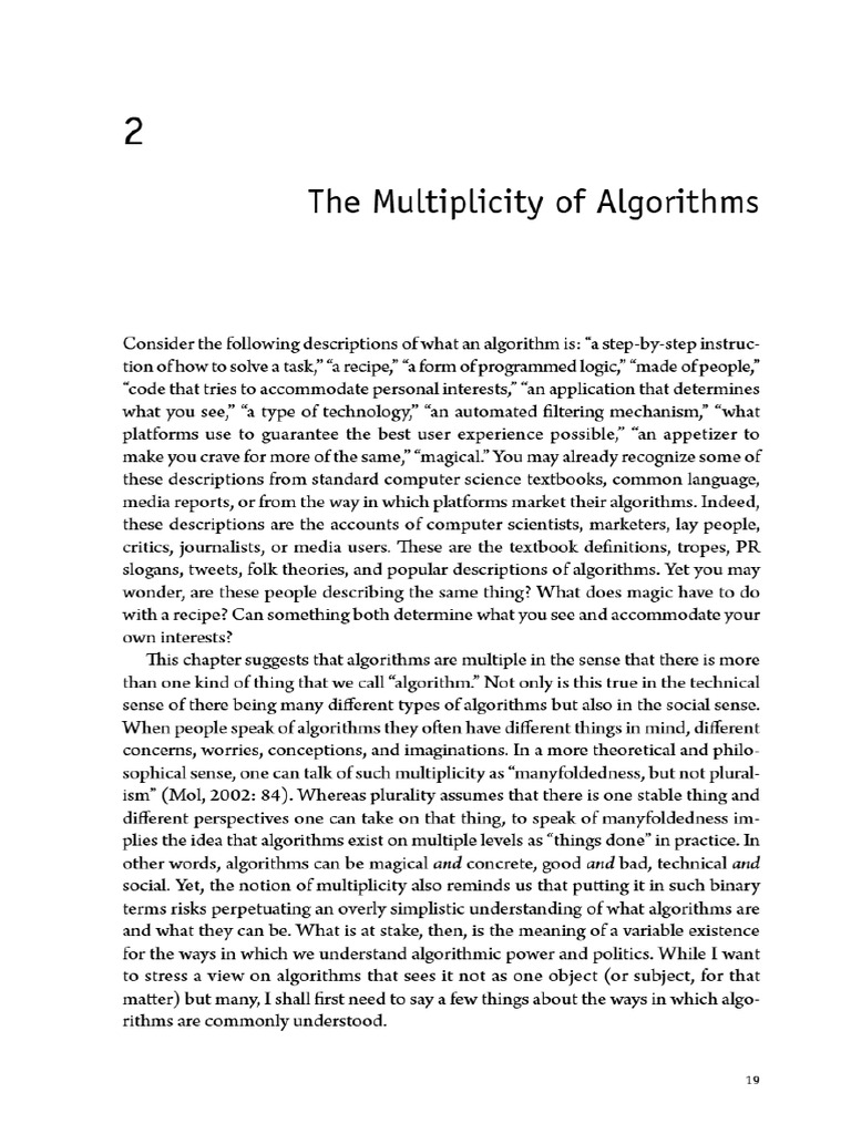 (If... Then - Algorithmic Power and Politics) | PDF