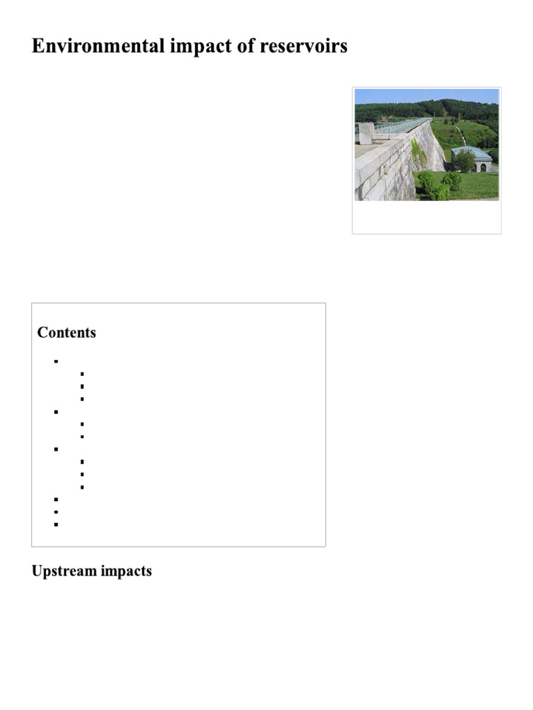 Environmental Impact of Reservoirs | PDF