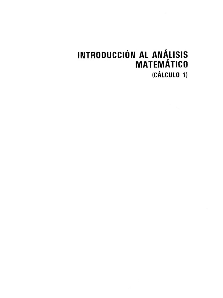Rabuffetti - Introduccion Al Analisis Matematico - Calculo 1 | PDF