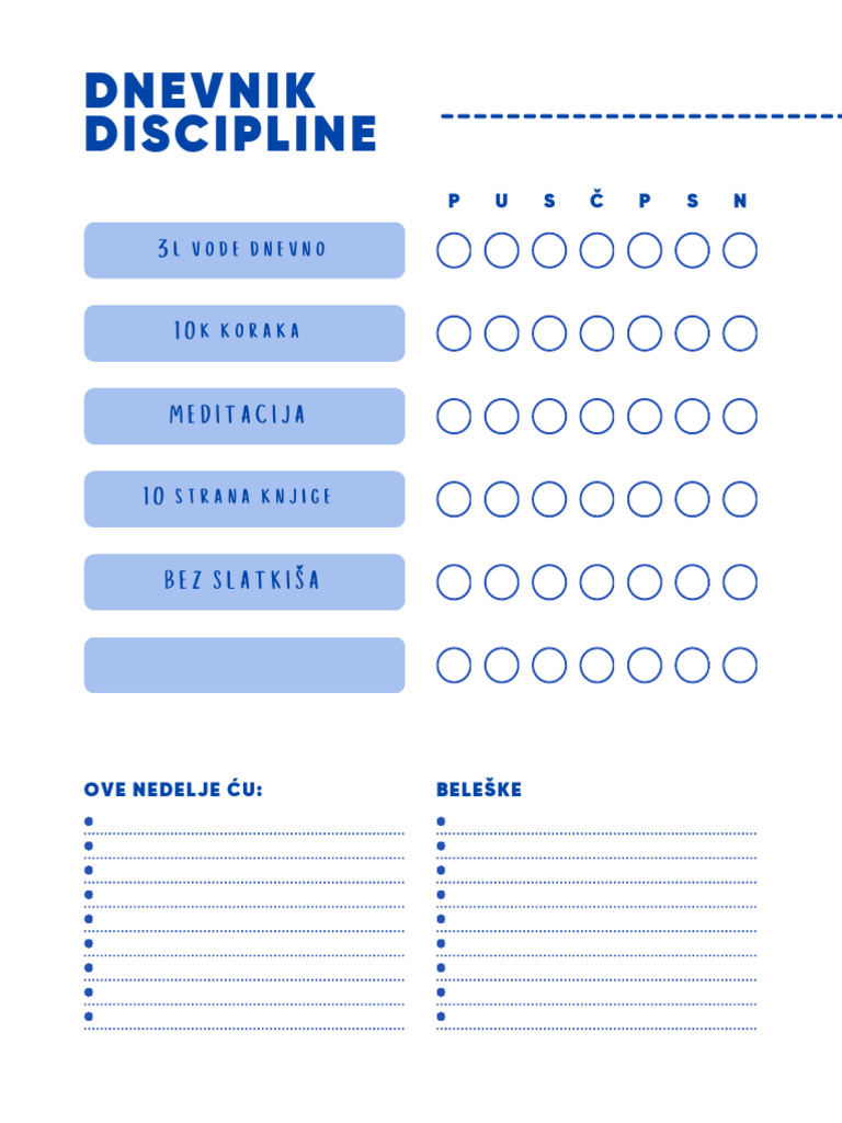 Dnevnik Discipline | PDF