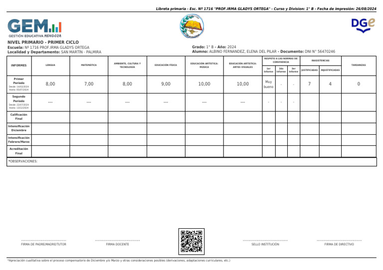 Libreta Primaria | PDF