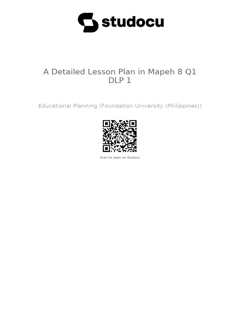 A Detailed Lesson Plan in Mapeh 8 q1 DLP 1 | PDF