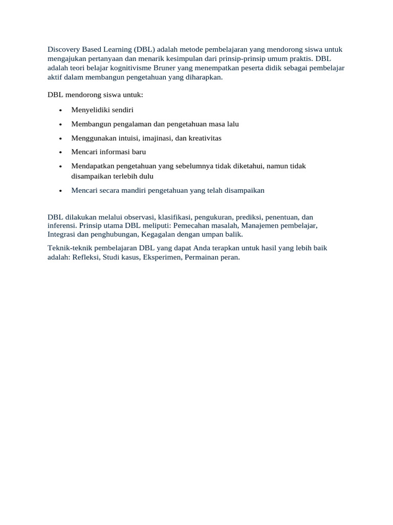 Discovery Based Learning DISKUAI | PDF