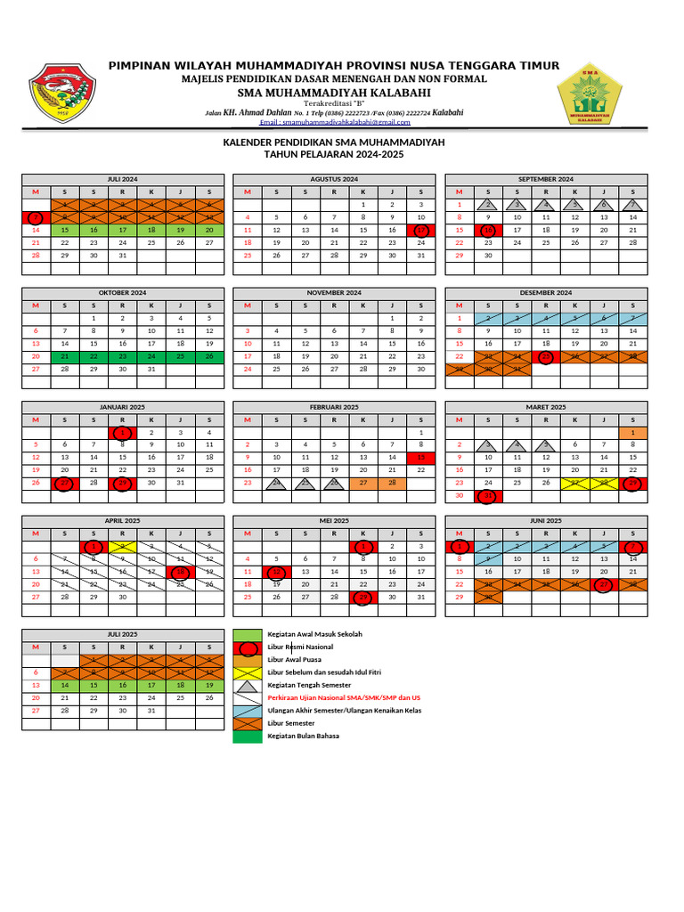 Kalender Pendidikan 2024-2025 | PDF