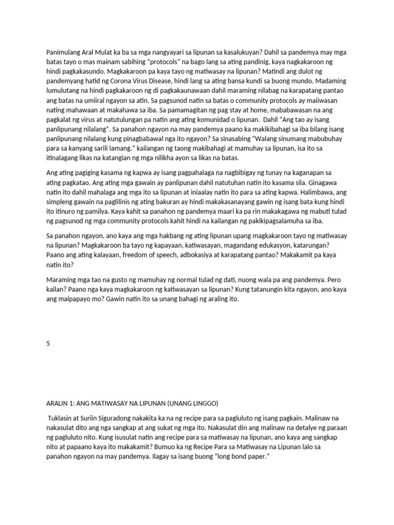 q1 Week 1-2 Module | PDF