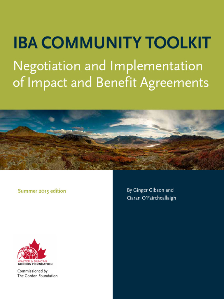 Iba_toolkit_impact and Benefits Agreements | PDF
