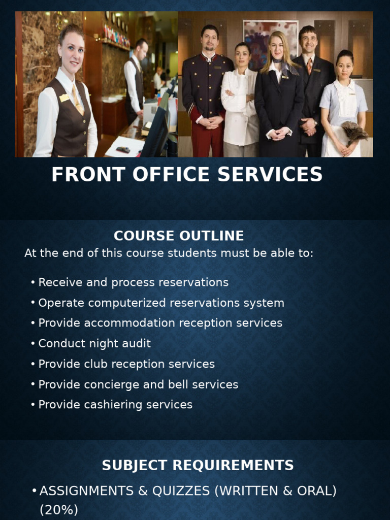 Front Office Services Intro and Outline | PDF