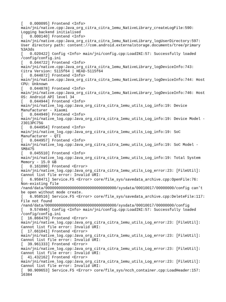 Citra Log | PDF | System Software | Business