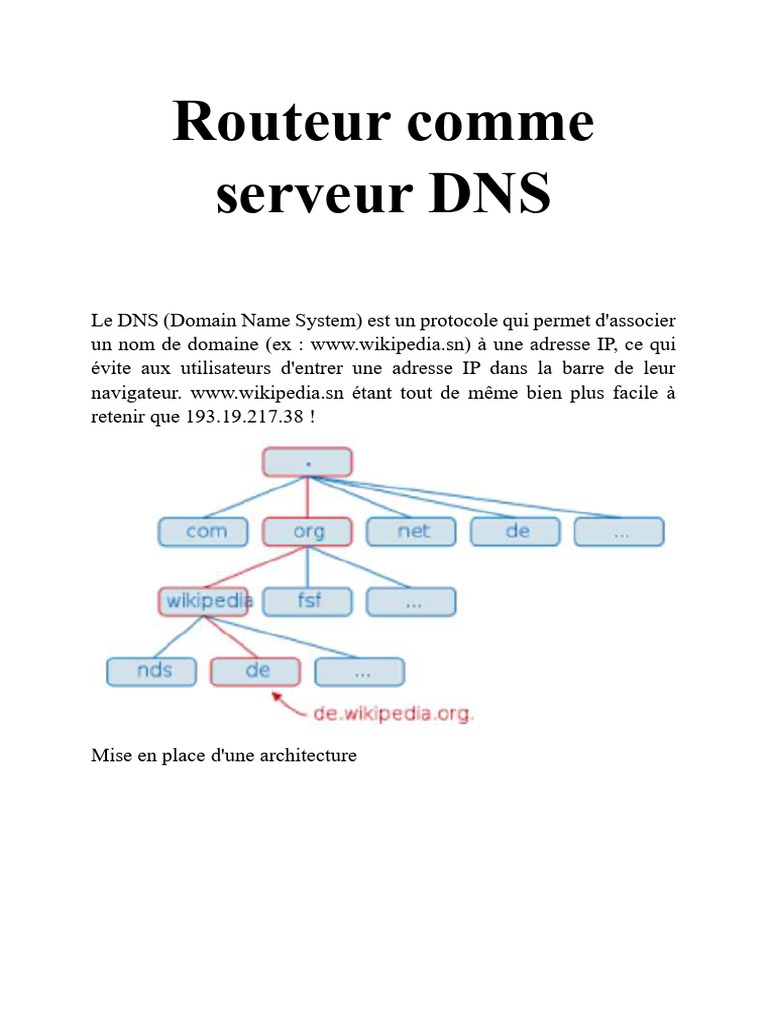 1'. Routeur Comme Serveur DNS | PDF