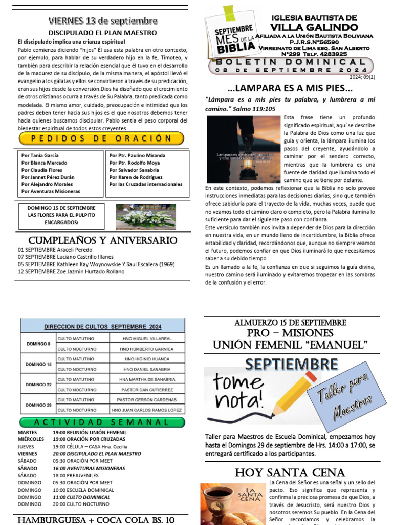 BOLETIN 8 SEPTIEMBRE 2024 | PDF