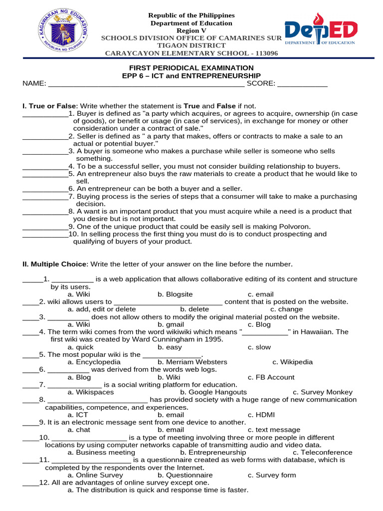 PT_EPP-ICT 6_Q1 (1) | PDF