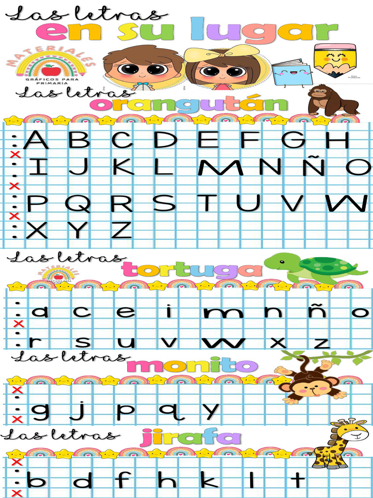 Las Letras en Su Lugar 2 en 1 | PDF | Artes del Lenguaje y Comunicación