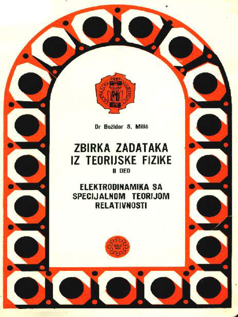 Zbirka Zadataka Iz Teorijske Fizike-II Deo-ED Sa STR - Milic | PDF