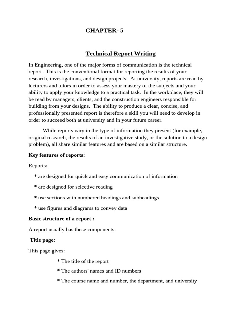 Technical Report Writing | PDF Technical Report Writing | PDF