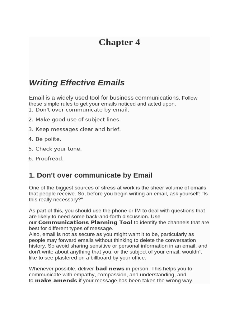 Writing Effective Emails | PDF