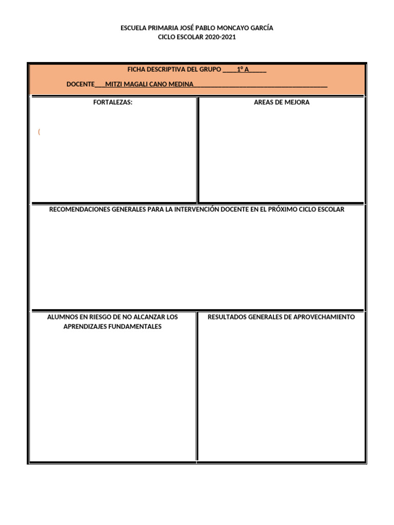 Fichas Descriptivas Ejemplo | PDF