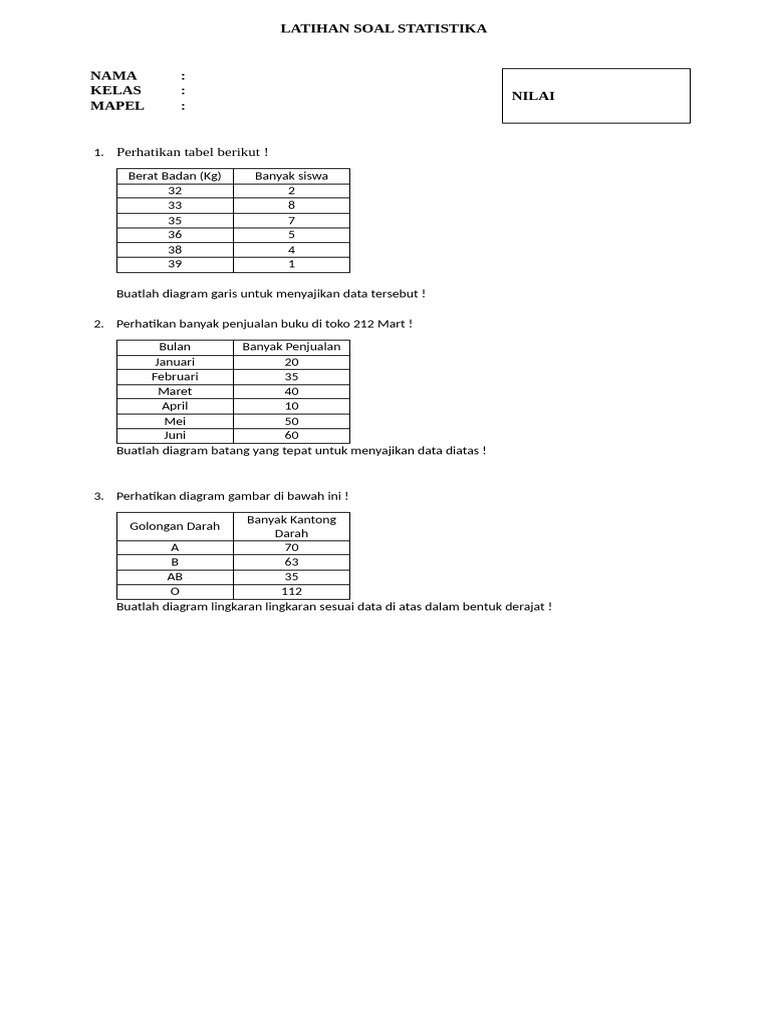 Latihan Soal Statistika | PDF