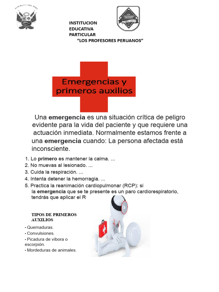 Emergencias y Primeros Auxilios | PDF