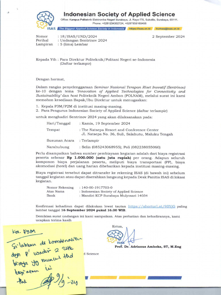 18-Undangan Sentrinov 2024 | PDF