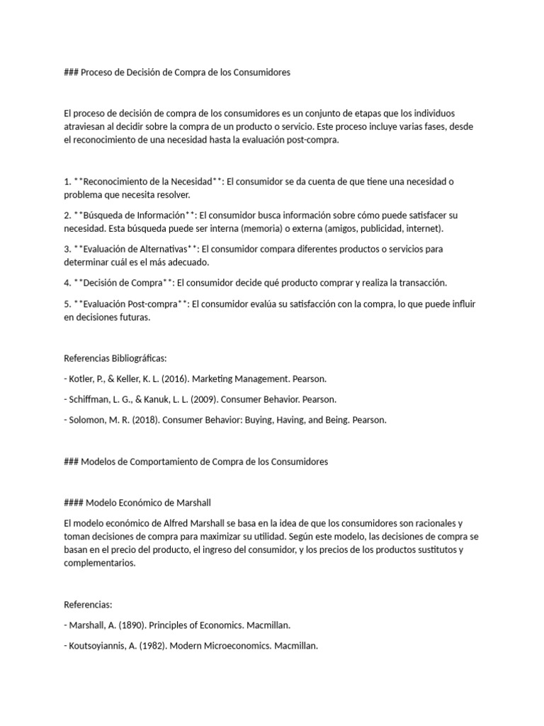 Proceso de Decisión de Compra de Los Consumidores | PDF