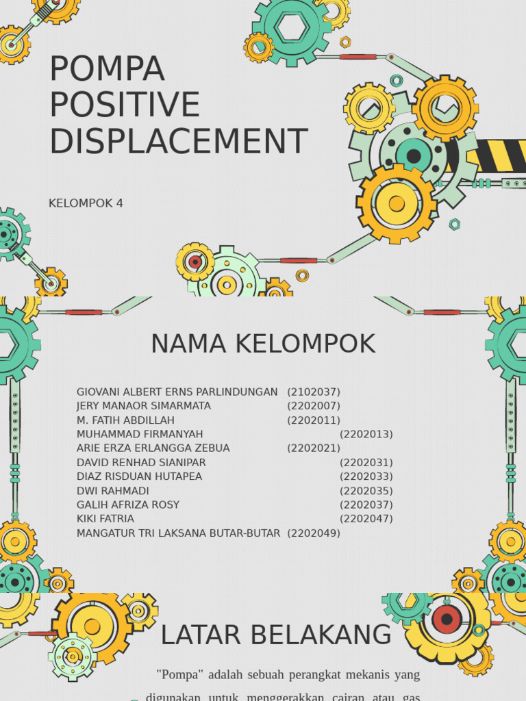 Pompa Positive Displacement Kel 4 | PDF | Gas Technologies | Home & Garden