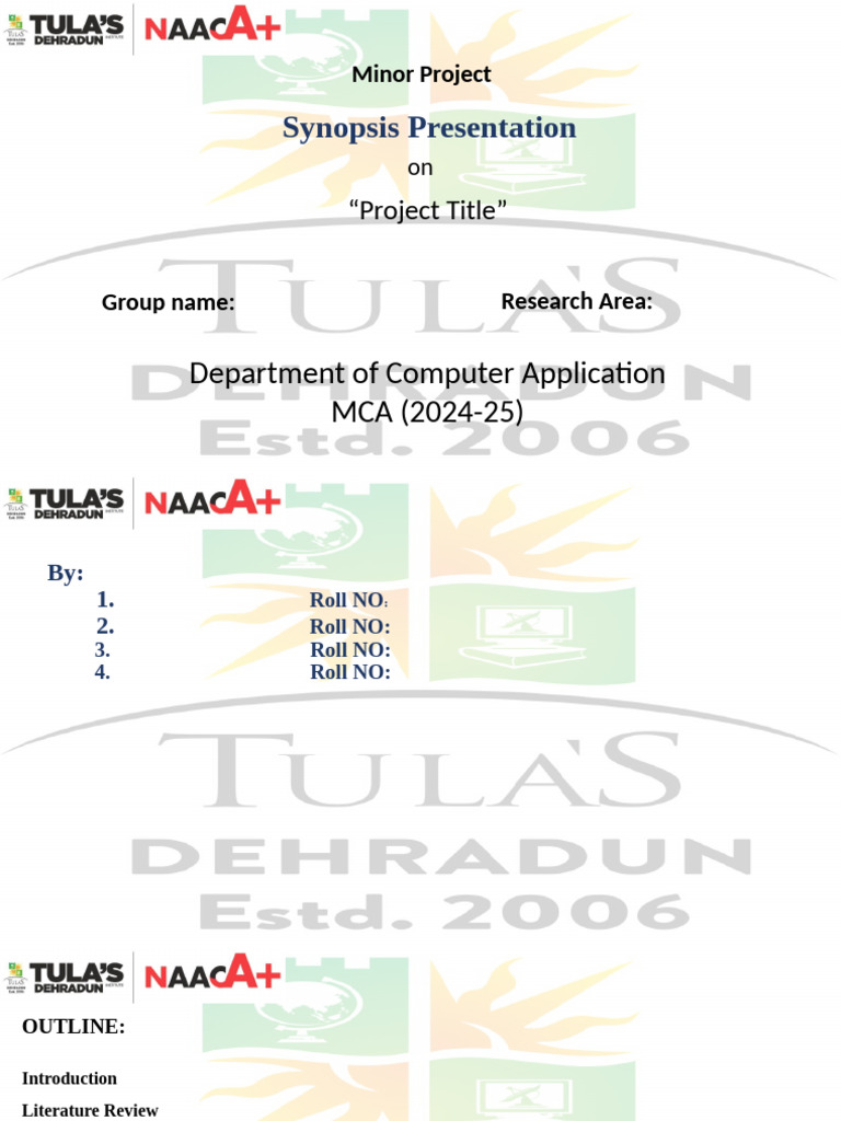 Sample PPT Project Synopsis | PDF
