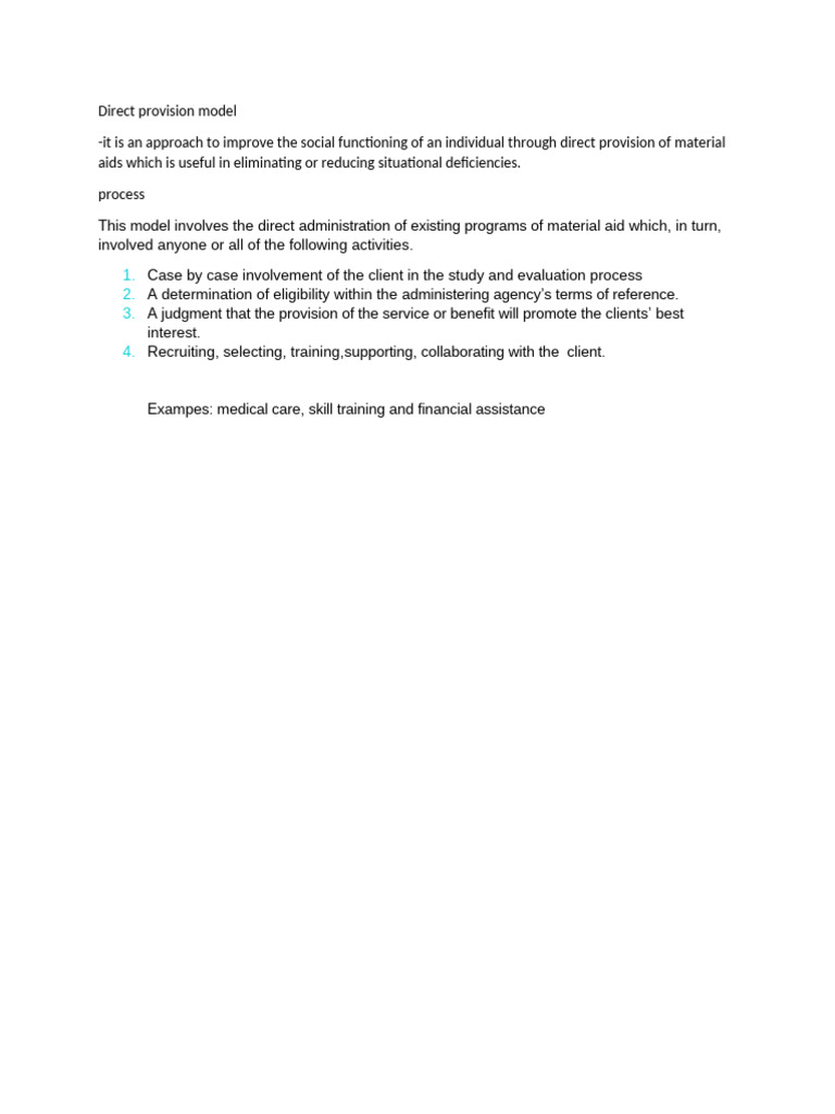Direct Provision Model | PDF