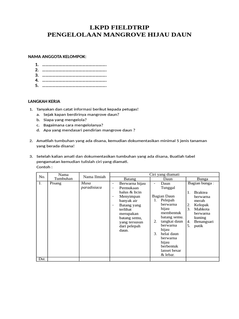 LKPD Fieldtrip | PDF