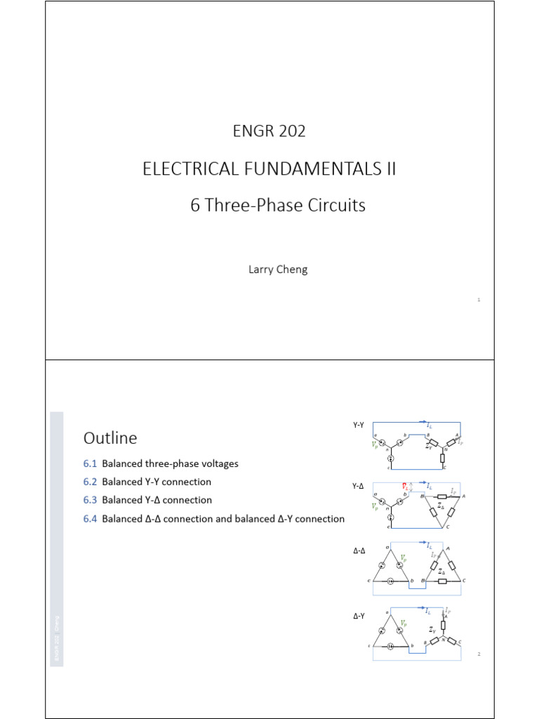 ENGR 202 - 06-Three Phase Circuits | PDF