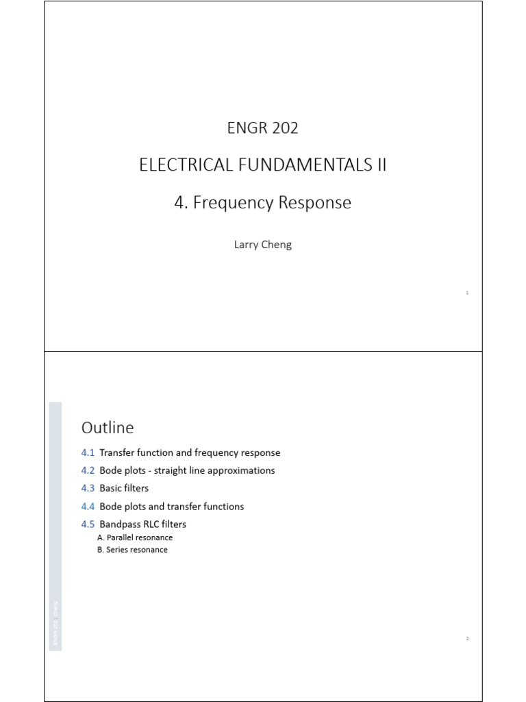 ENGR 202 - 04-Frequency Response | PDF