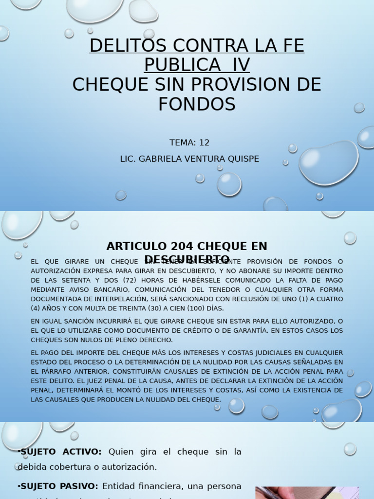 Tema 12 Delitos Contra La Fe Publica IV | PDF