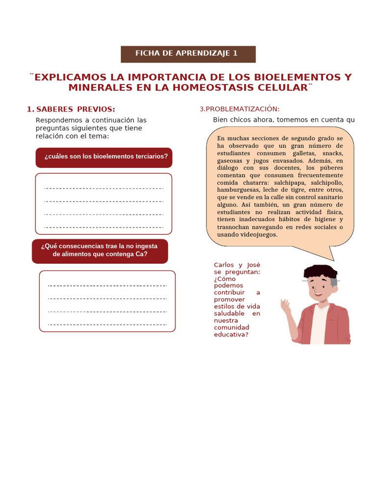 Ficha de Aprendizaje 1 - Cyt - 2° | PDF