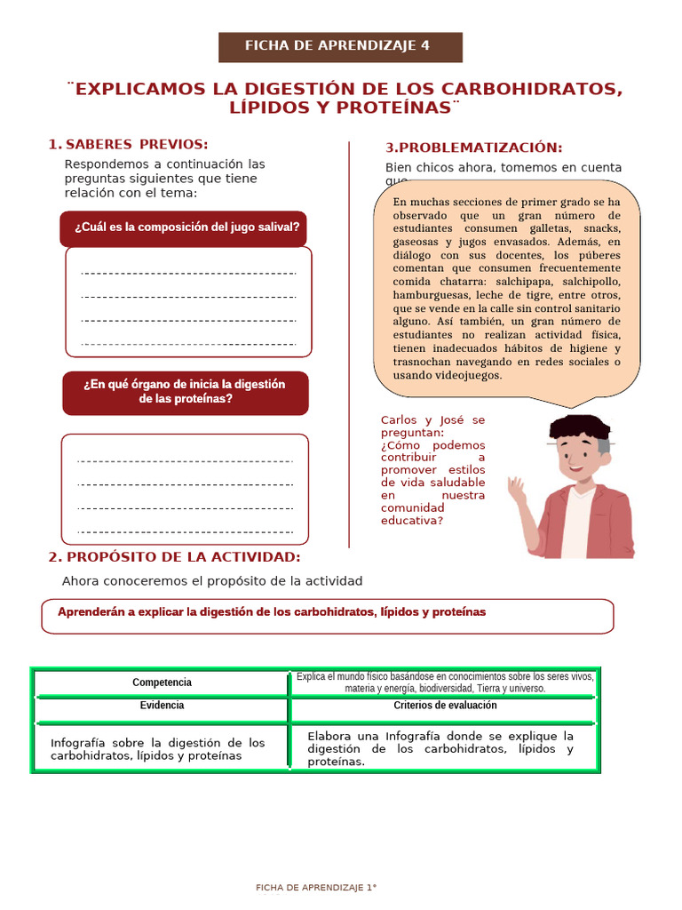 Ficha de Aprendizaje 4 - Cyt - 2° | PDF