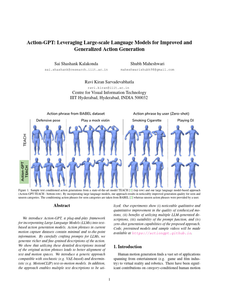 Action-GPT - Leveraging Large-Scale Language Models For Improved and Generalized Action ...