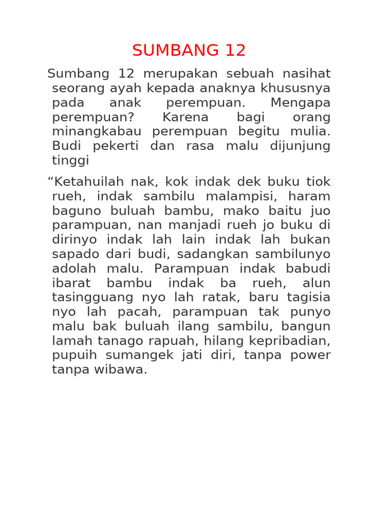 sumbang 12 | PDF