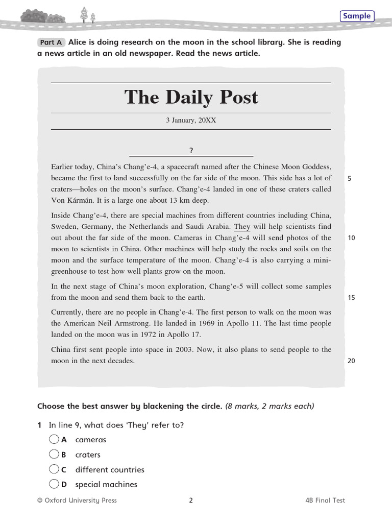 Power Up Test Papers 4b Sample | PDF