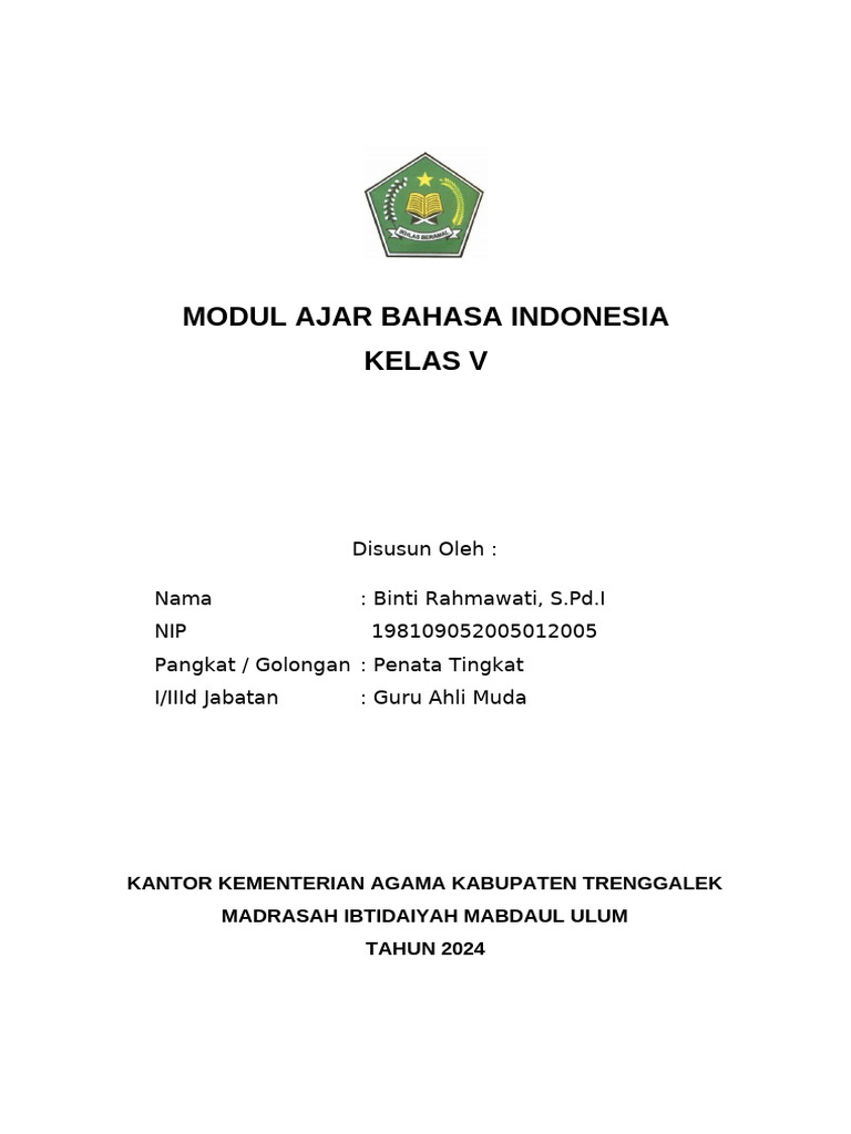 Sampul Modul Ajar | PDF