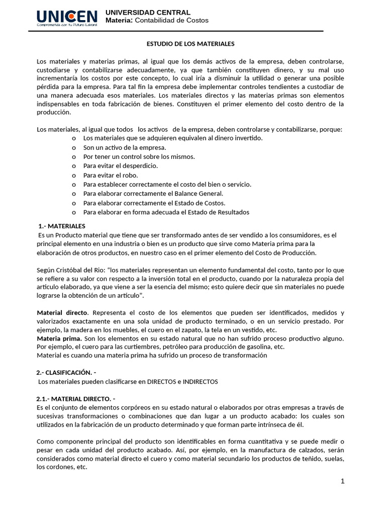 Estudio de Los Materiales (1) | PDF