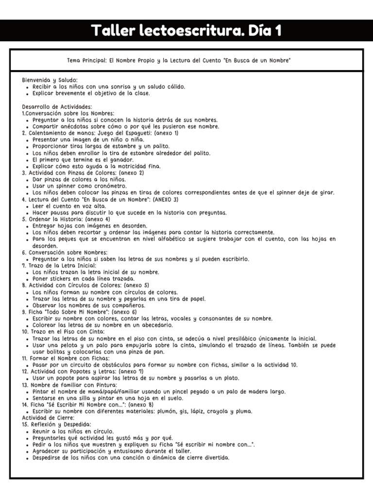 Semana 1. Taller de Lecto | PDF