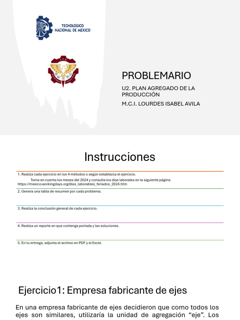 Problemario U2 | PDF | Economias