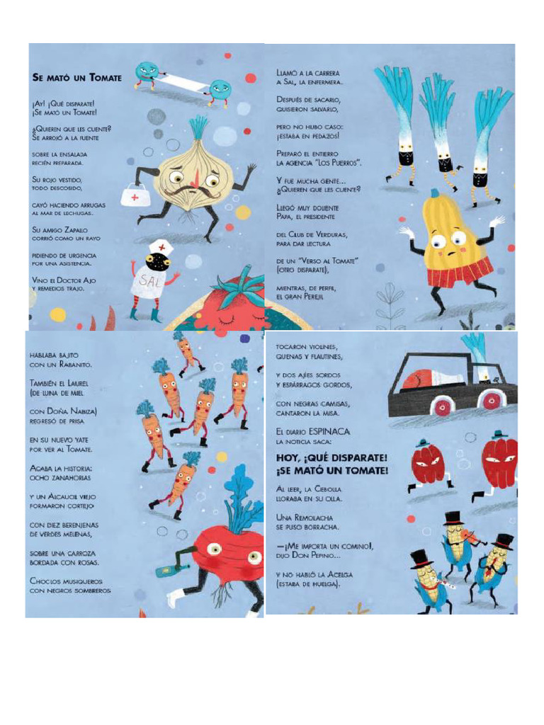 Se Mato Un Tomate Poesia Imprimir | PDF