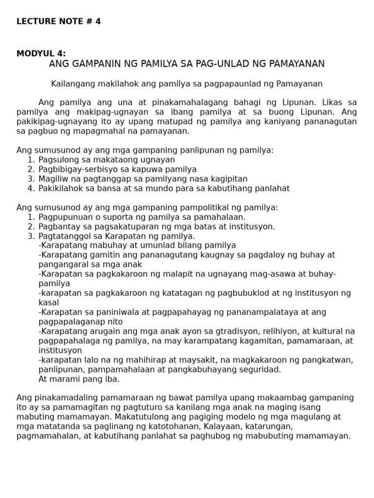 ESP 8 Lecture Note M4 | PDF