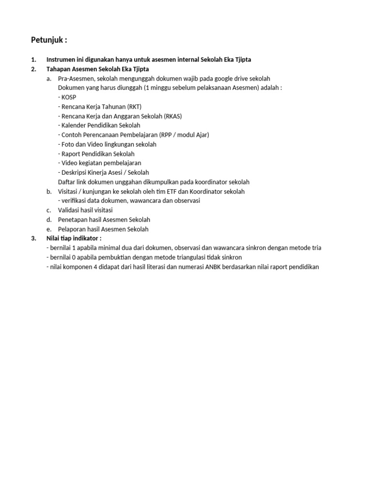 Instrumen Asesmen SET 2024 | PDF