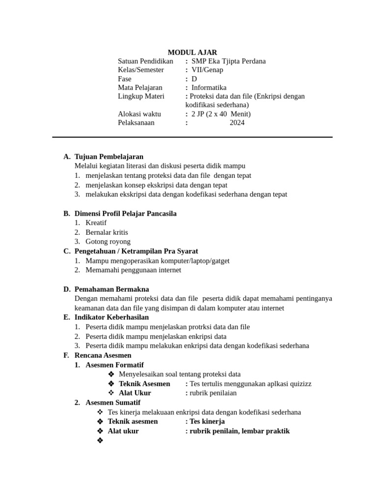 JKI 3-Modul Ajar Jaringan Dan Komputer Informatika Kelas 7 | PDF | Seni ...