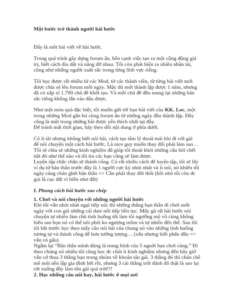 20 M T Bư C TR Thành Ngư I Hài Hư C | PDF