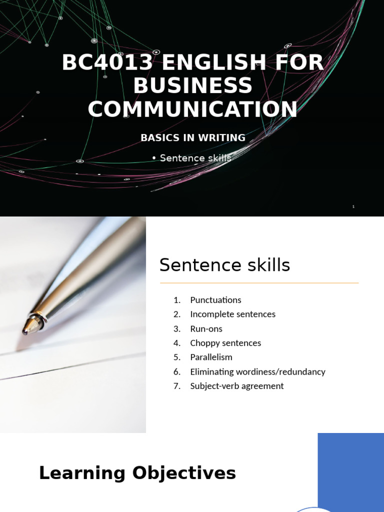 Lesson 02 Basics in Writing Part 1 | PDF