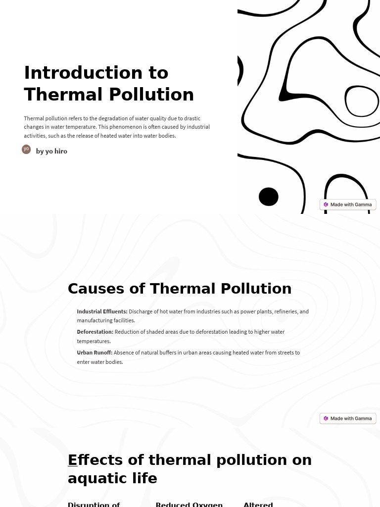 Introduction To Thermal Pollution | PDF | Aquatic Ecosystem | Water