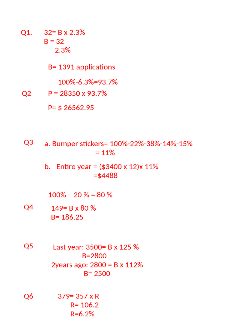 Tutorial Working Buss Maths CHP 1 | PDF