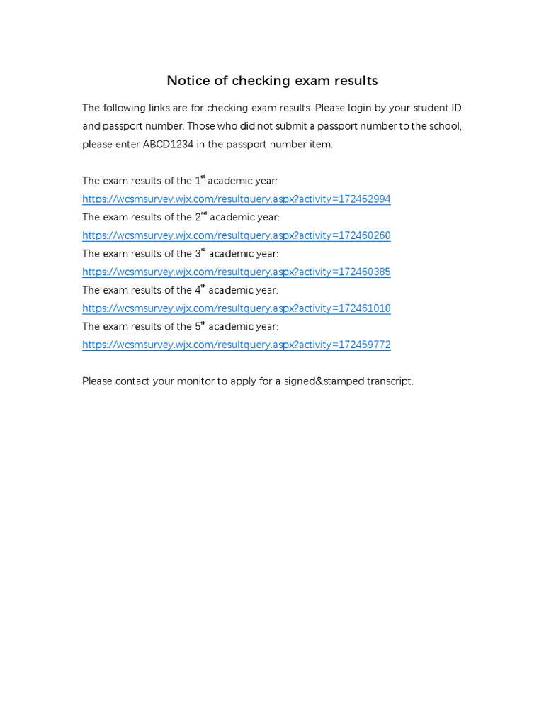 Notice of Checking Exam Results | PDF
