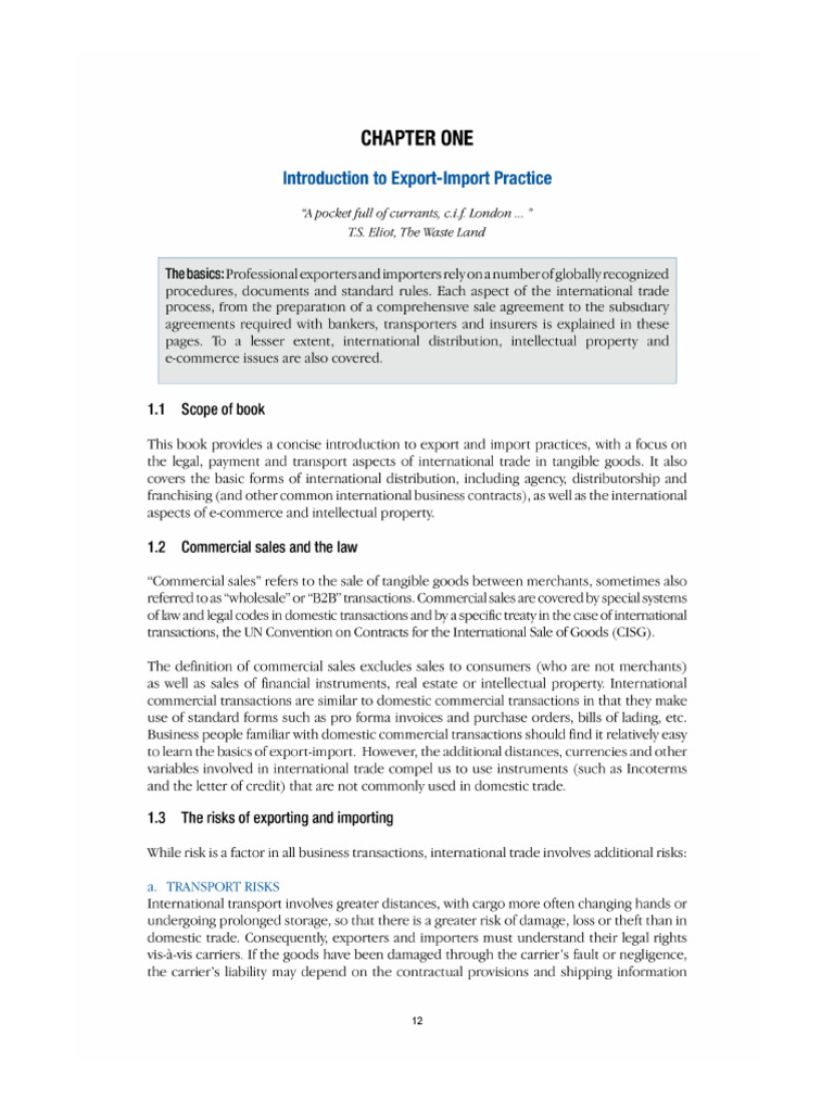 ICC Guide to Export - Import | PDF